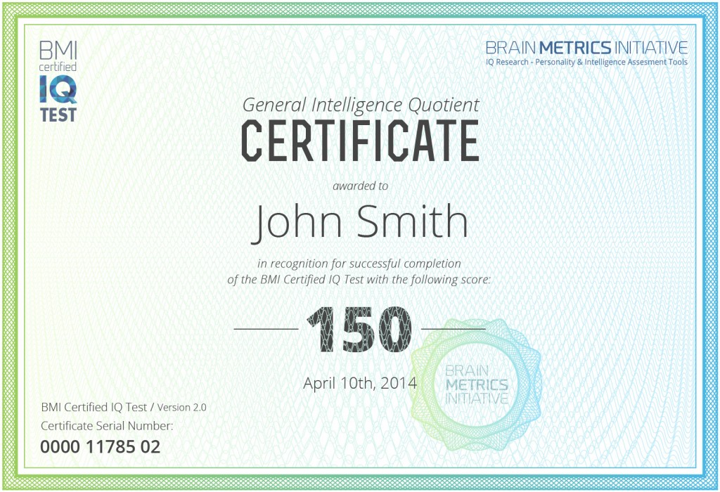 The BMI™ Certified IQ Test | BMI Certified IQ Test